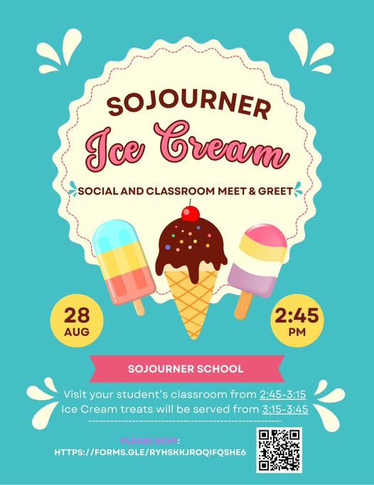 Ice Cream Social + Classroom Meet & Greet – Sojourner School Community
